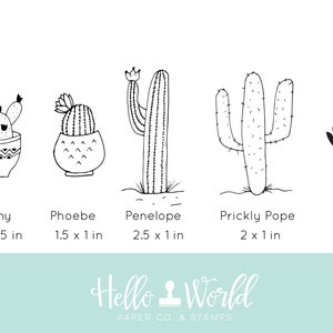Cactus Stamp, Rubber Stamp, Stamp for Crafting, Scrapbook Stamp, Hand ...