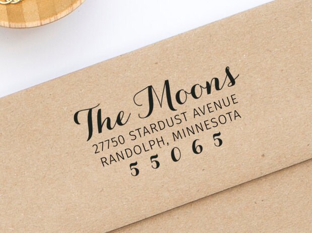 Return Address Stamp Wood Mounted or Self-inking Address - Etsy