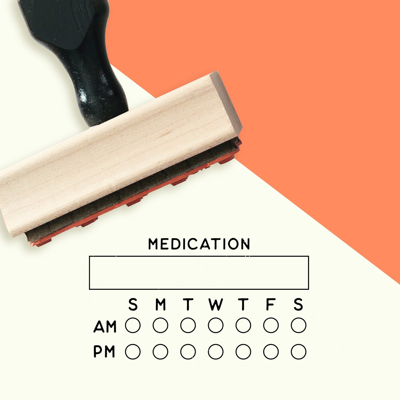 Weekly Medication Tracker Stamp for Bullet Journals Planners | Etsy