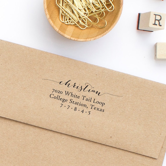 Return Address Stamp Self-Inking Address Stamp Custom | Etsy