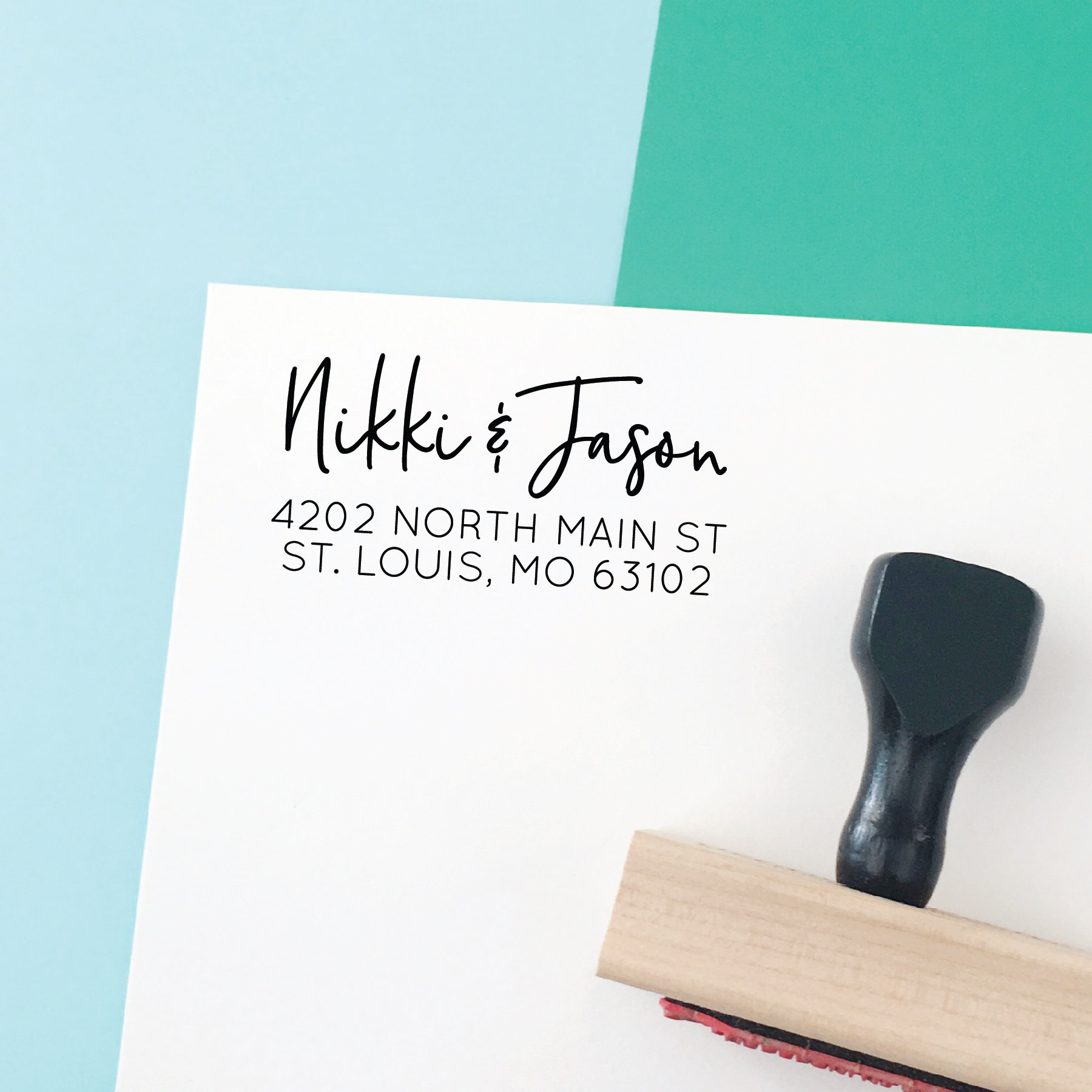 Return Address Stamp Self-Inking Address Stamp Wedding | Etsy