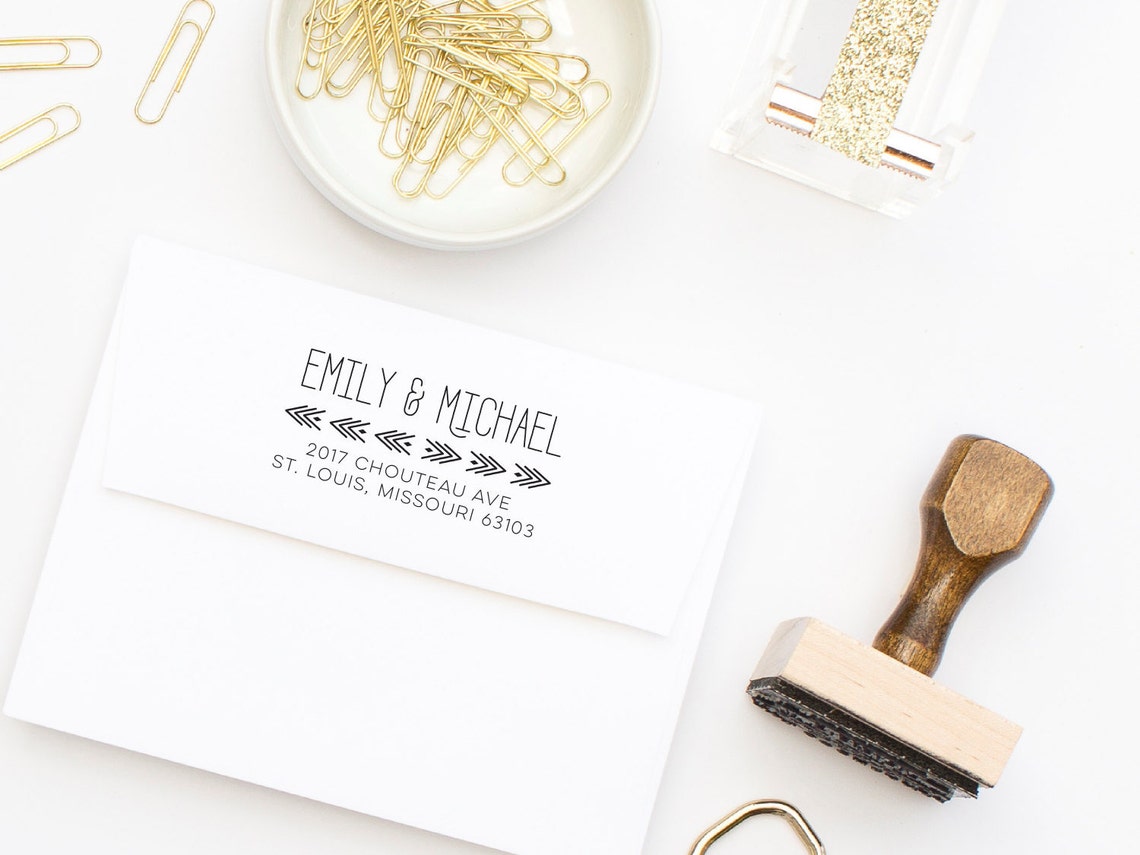 Return Address Stamp Wedding Address Stamp Personalized - Etsy