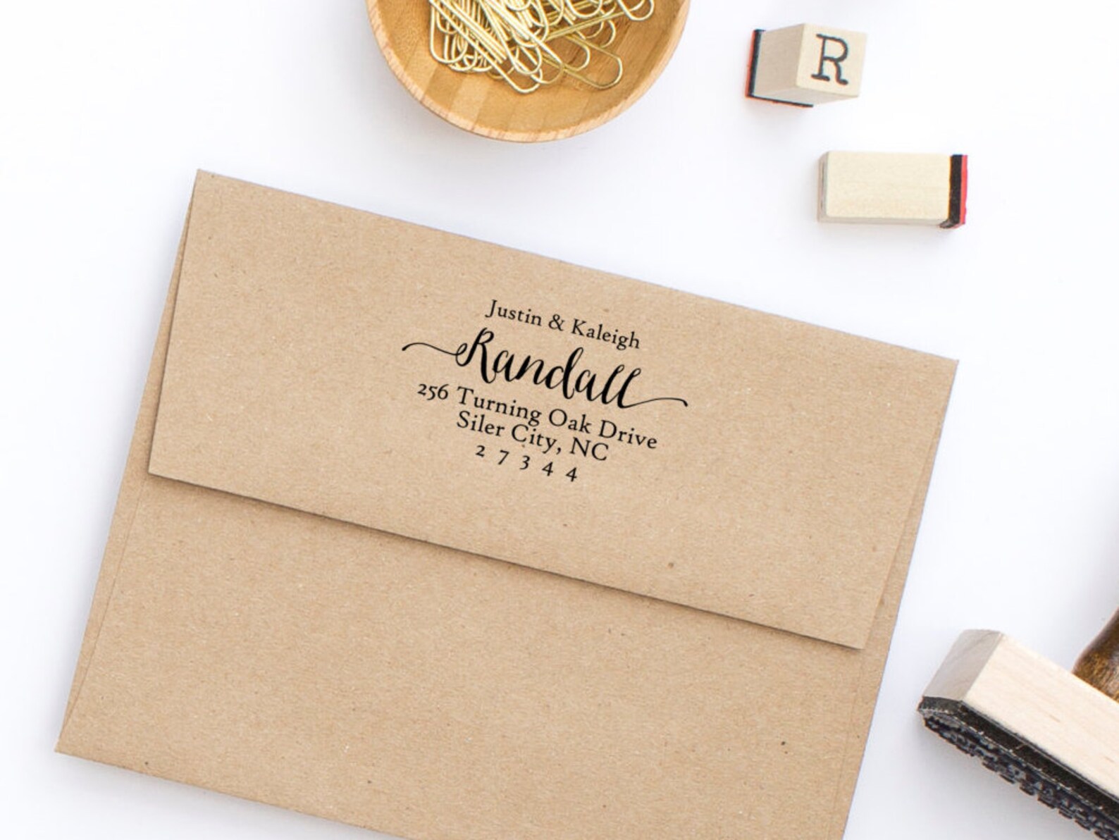 Return Address Stamp Address Stamp With First and Last Name | Etsy