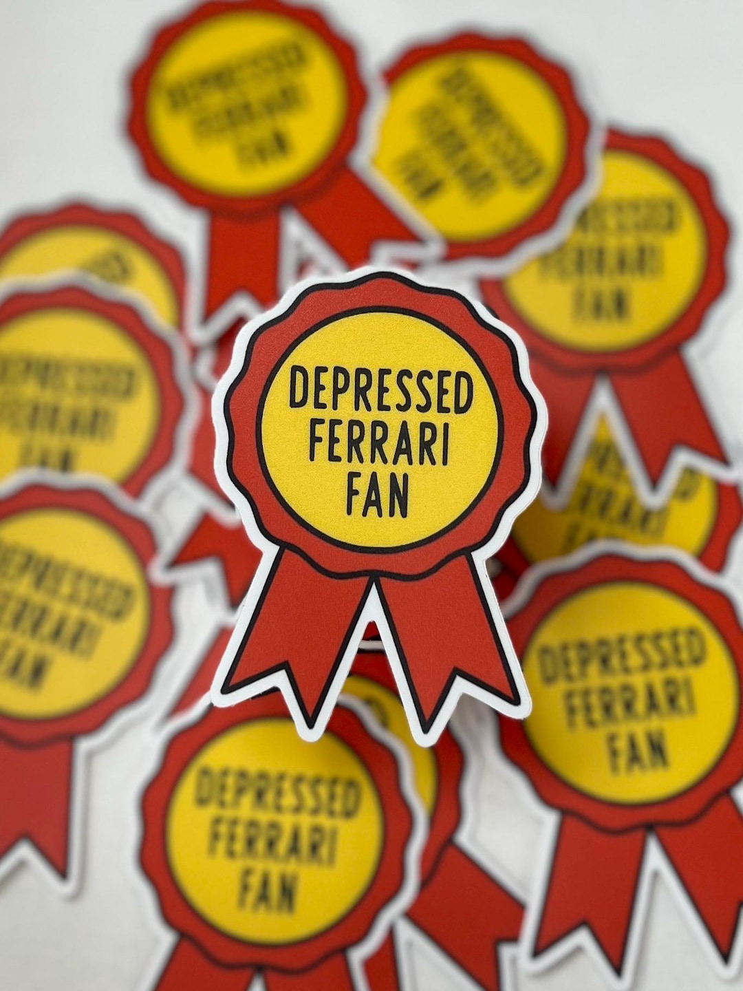 Depressed Ferrari Fan Sticker | F1 Water Bottle Decal | Funny ...