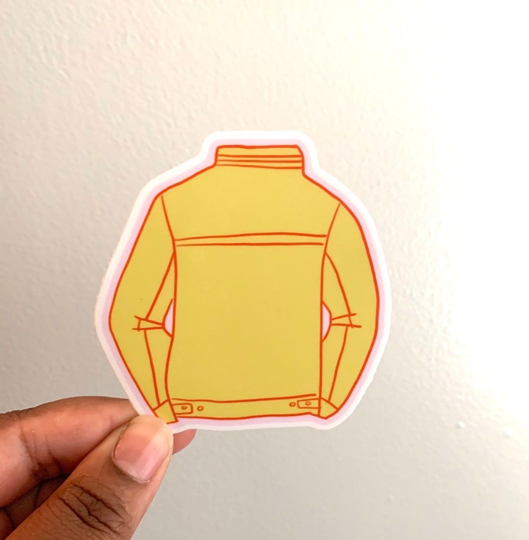 Jacket Sticker, Yellow Jacket, Coat Sticker, Hope, Matte Vinyl Sticker ...