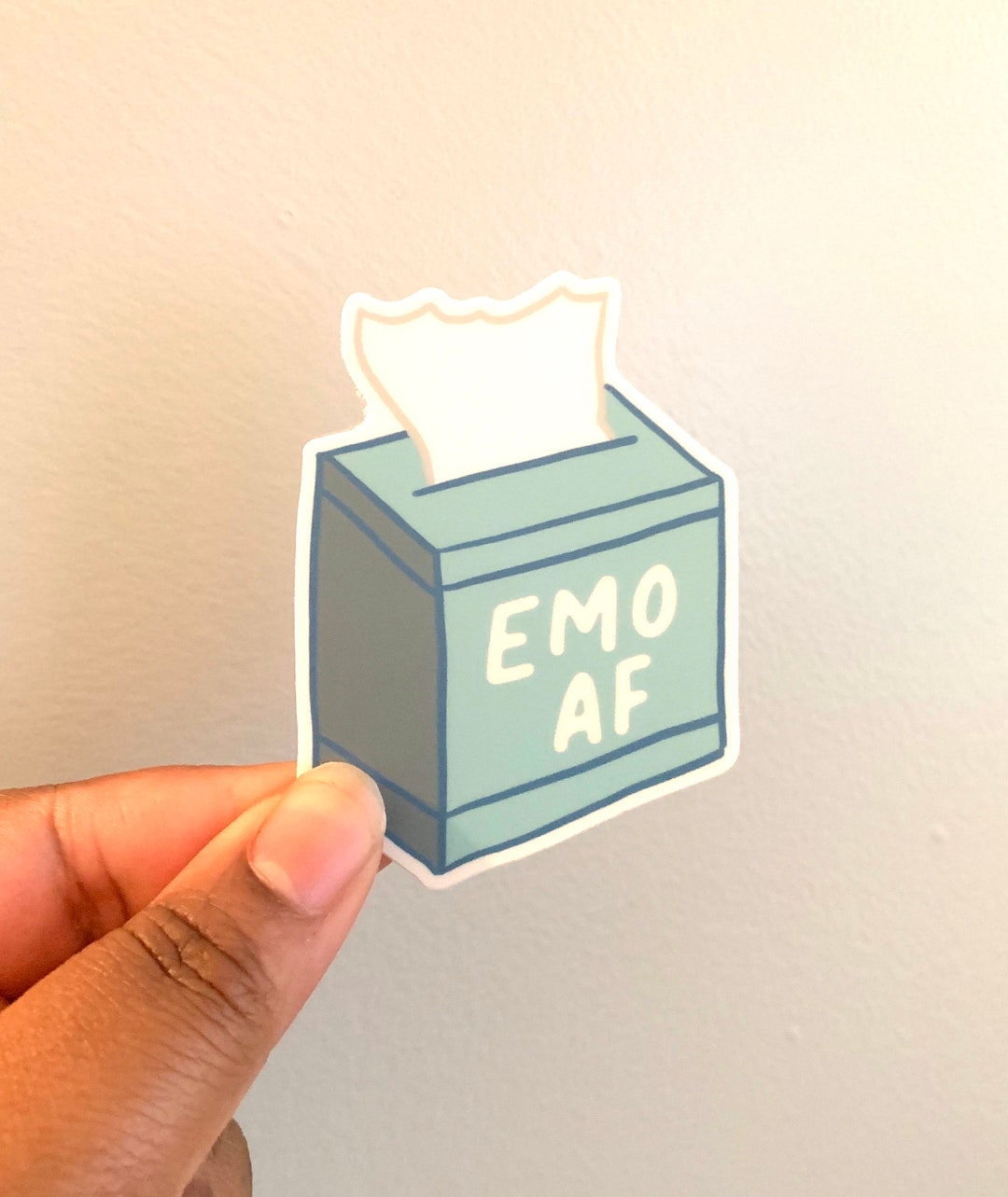 Emo AF Sticker, Tissue Sticker, Emo Sticker, Cry Baby Sticker Matte ...