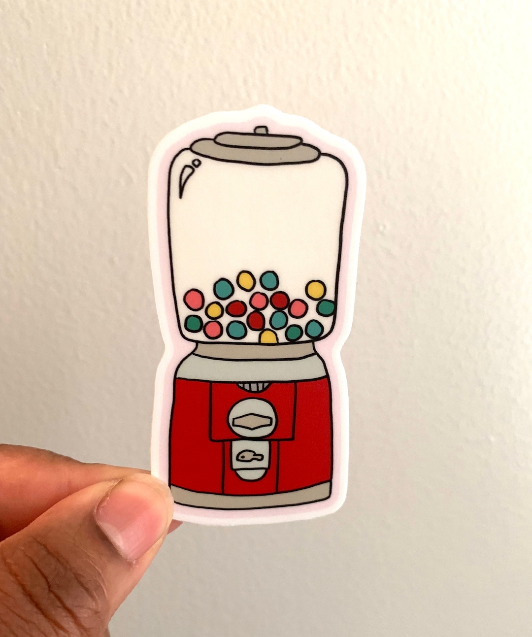 Gumball Machine Sticker, Bubblegum Machine Sticker, Matte Vinyl Sticker ...