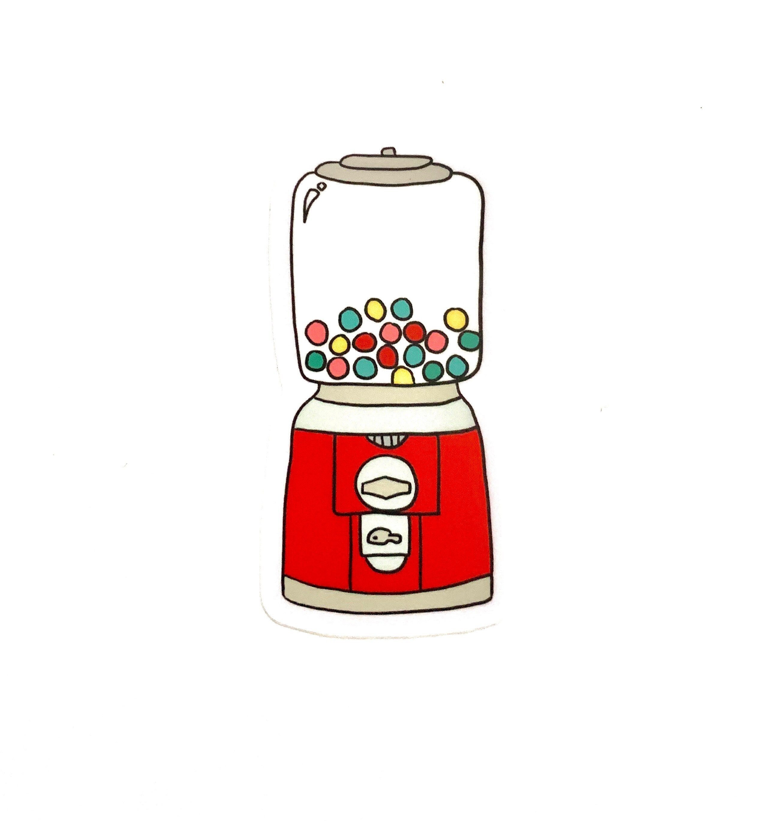 Gumball Machine Sticker Bubblegum Machine Sticker Matte - Etsy
