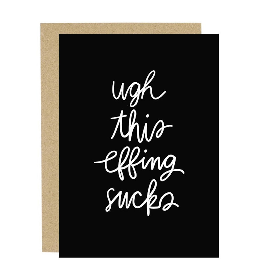 This Sucks Card, Sympathy Card, Sorry for Your Loss Card, Miss You Card ...