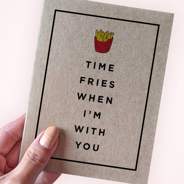 French Fry Card - Etsy