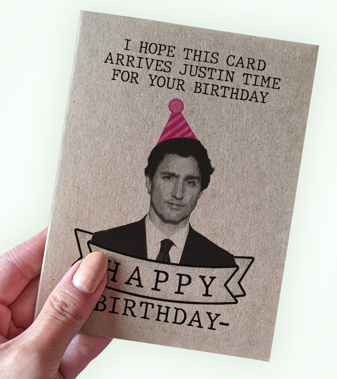 Prime Minister of Canada Birthday Card Justin Trudeau Bday | Etsy