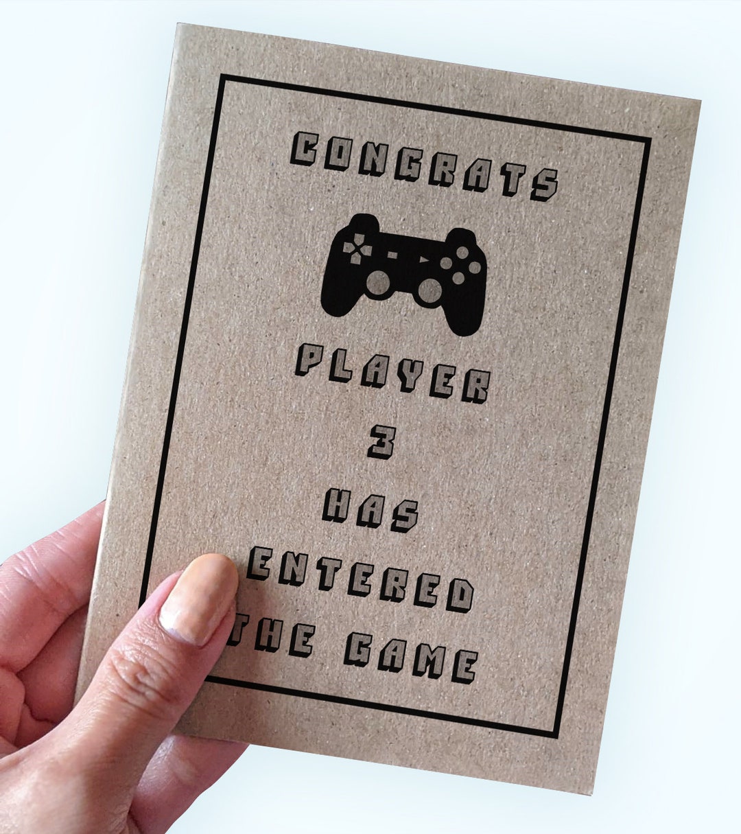 Video Game Themed Baby Shower Card for New Parents, Congrats Player 3 ...