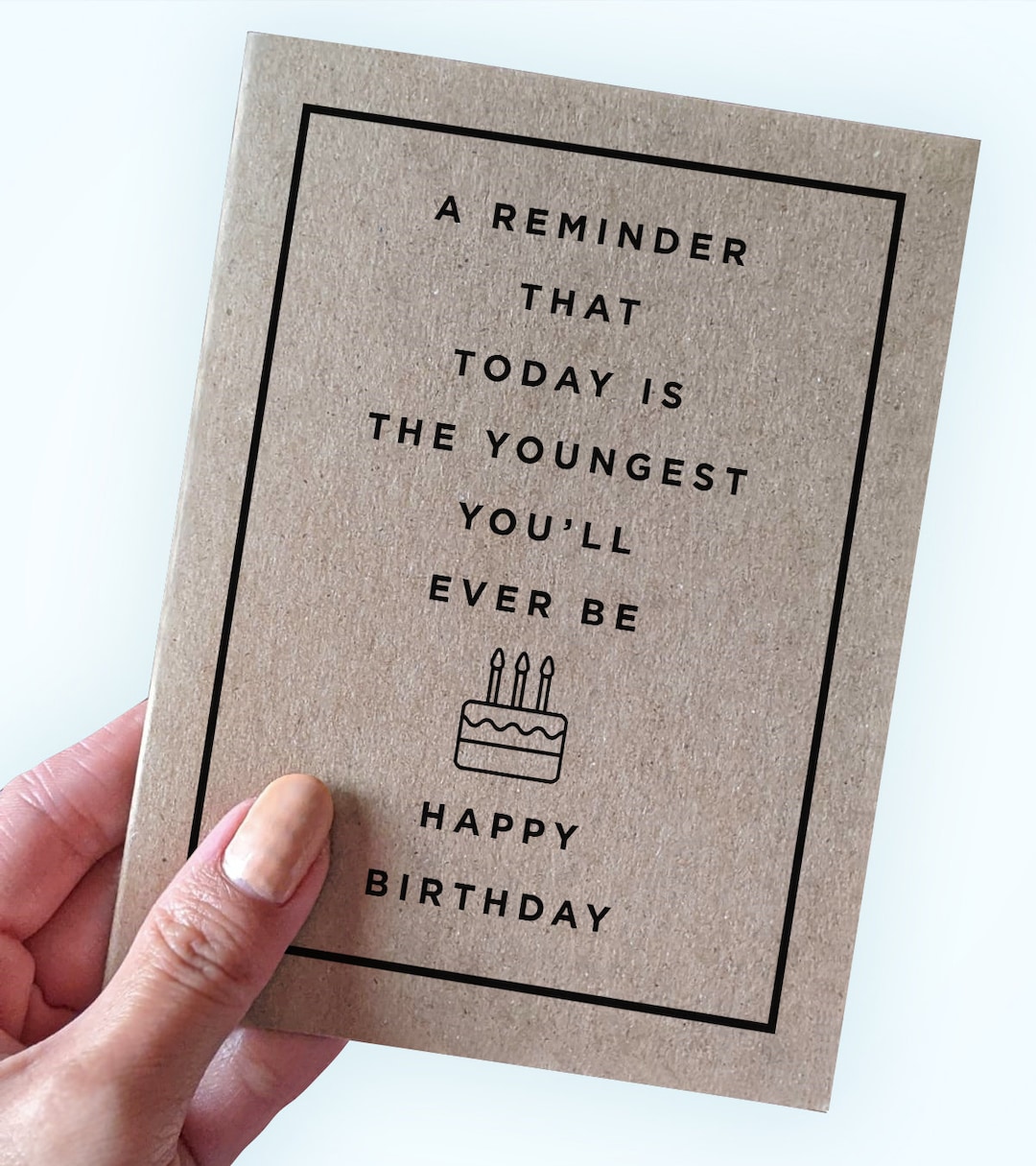 Sarcastic Reminder Birthday Card - A Reminder That Today is the ...