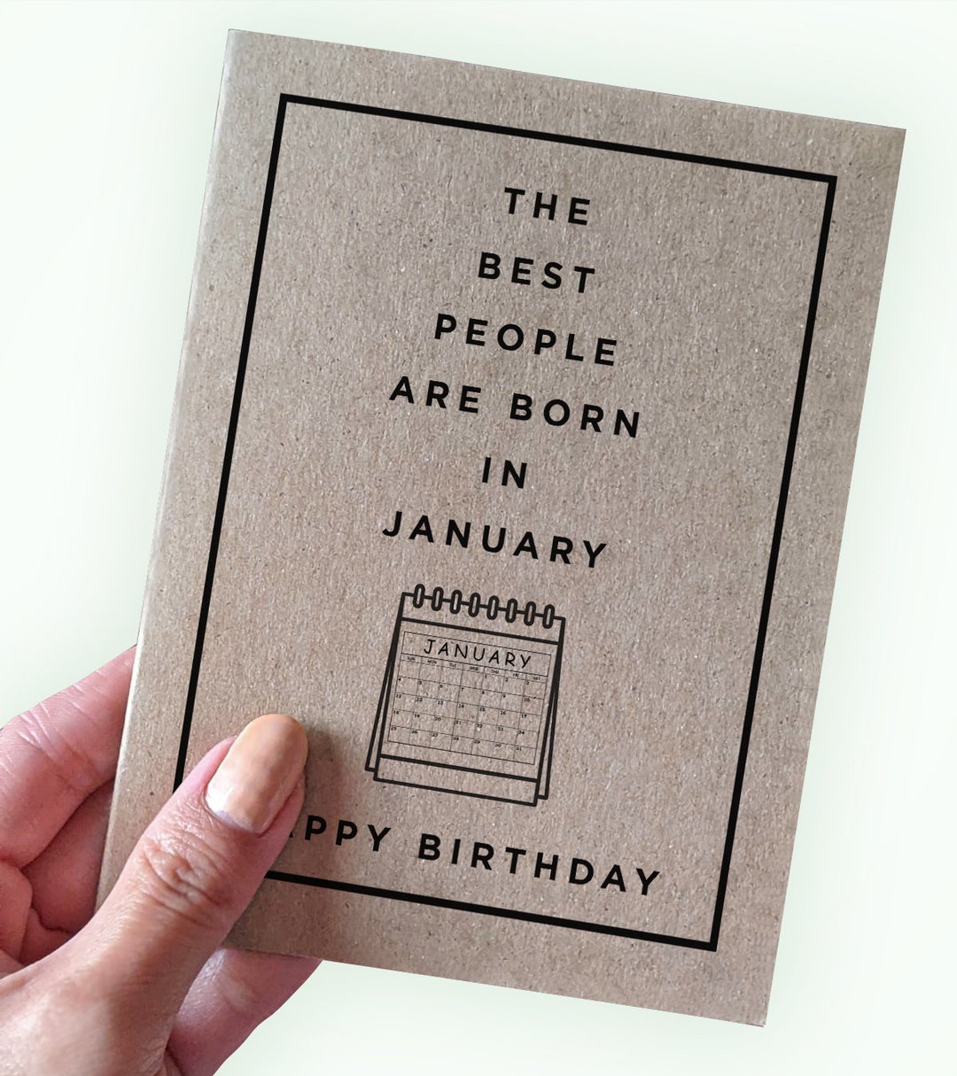 Simple January Birthday Card the Best People Are Born in January ...