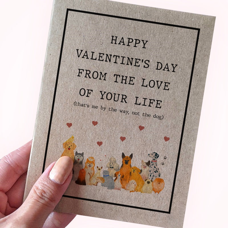 Dog Valentine Card - Etsy