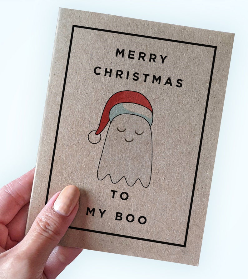 Merry Christmas to My Boo Holiday Card Cute Christmas Card - Etsy Canada