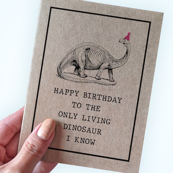Dinosaur Card - Etsy