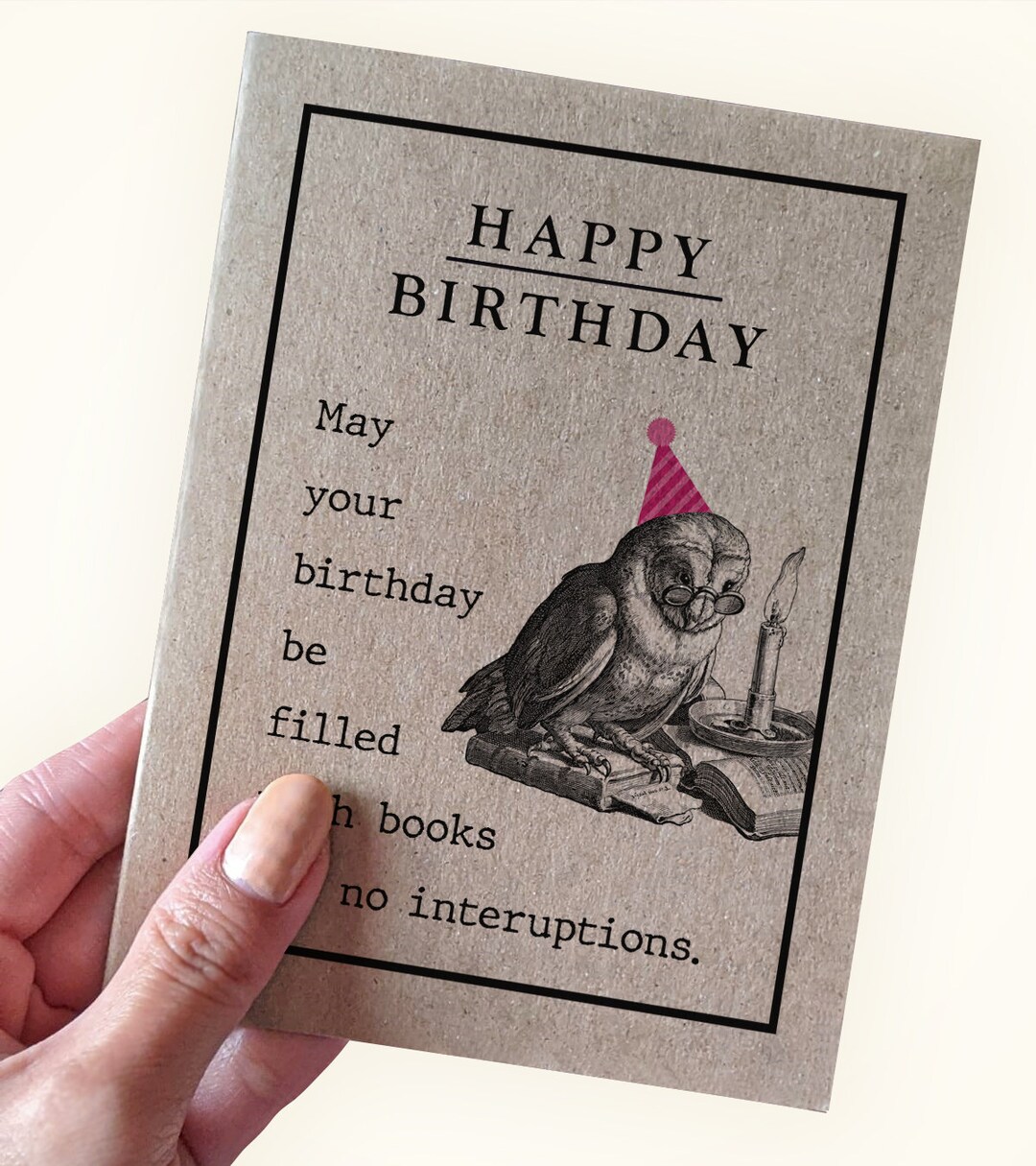 Avid Reader Birthday Card May Your Birthday Be Filled With - Etsy