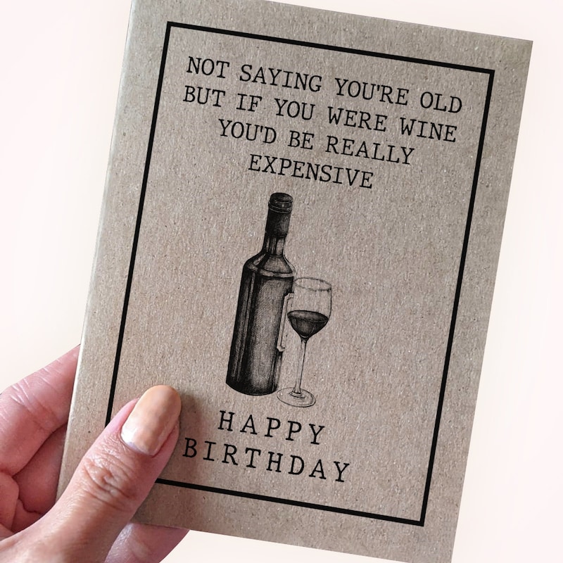Wine Dad Birthday Card - Etsy