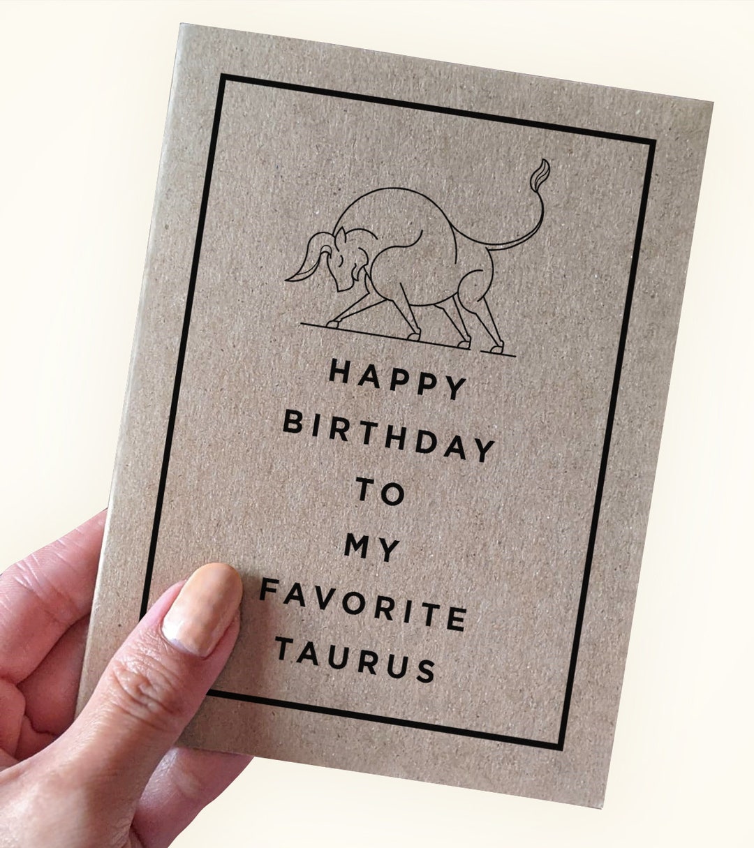 Taurus Birthday Card - Happy Birthday to My Favorite Taurus - April ...