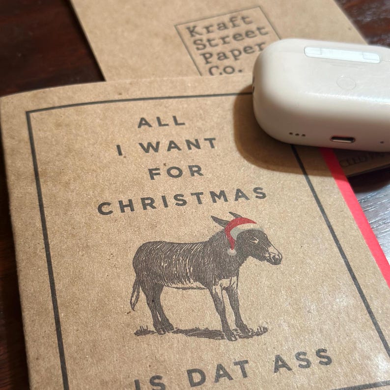 Funny Donkey Christmas Card - All I Want for Christmas is Dat Ass ...