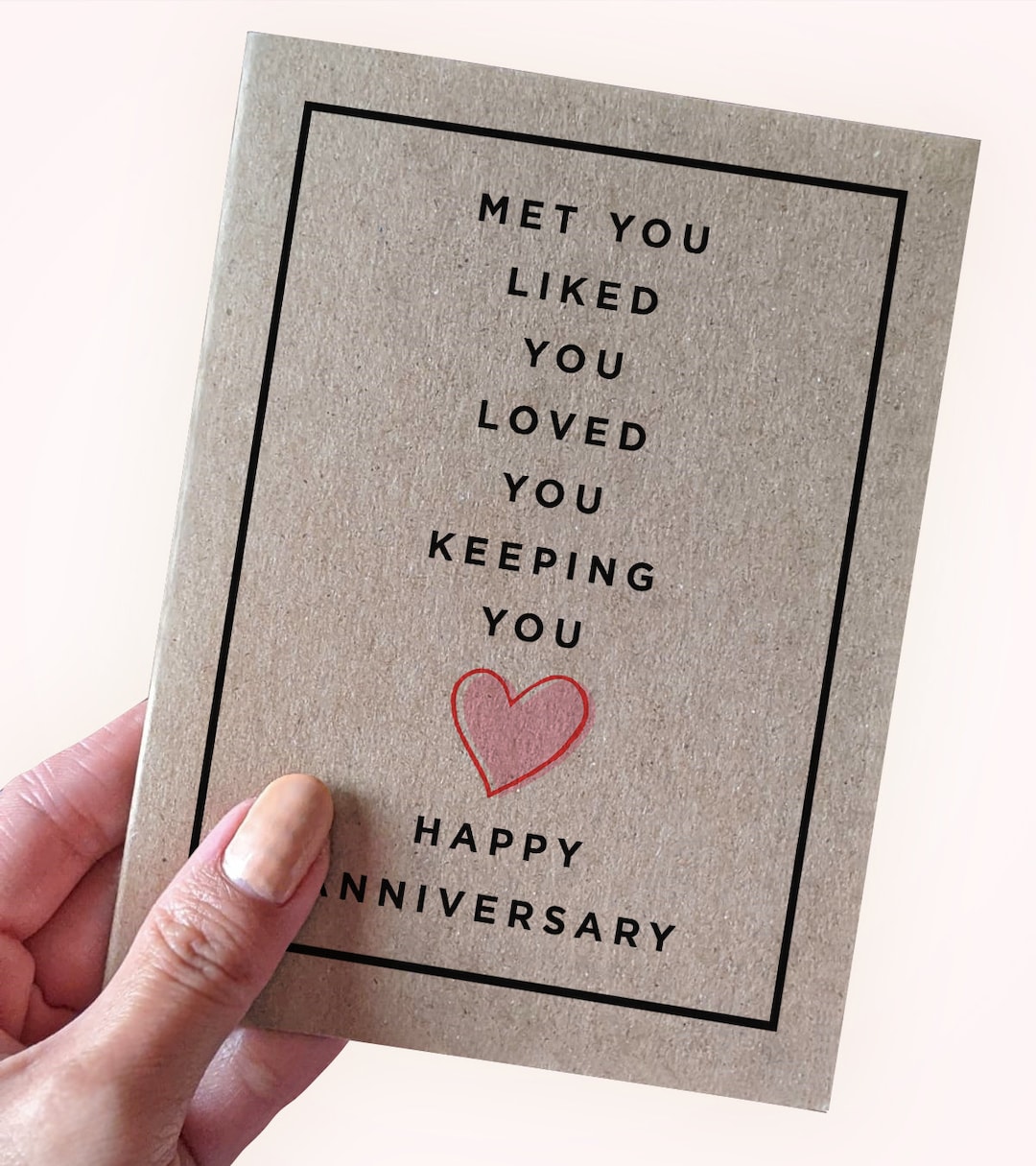 Cute Anniversary Card Couple Card Boyfriend Card Anniversary Card for ...