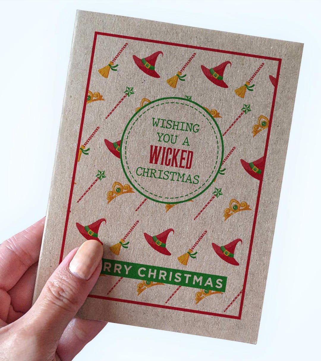 A Wicked Christmas Card - Wishing You A Wicked Christmas - Witch Themed ...