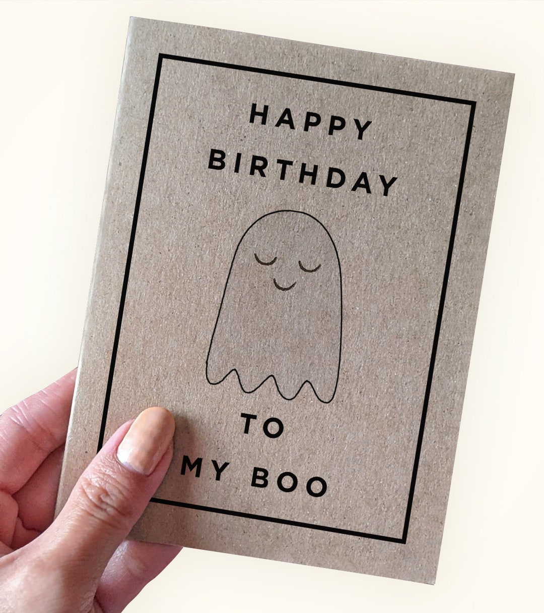 To My Boo Birthday Card Happy Birthday to My Boo Cute Birthday Card for ...