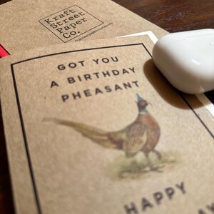 Funny Pheasant Birthday Card -- Pheasant Pun Card - Got You A Birthday ...