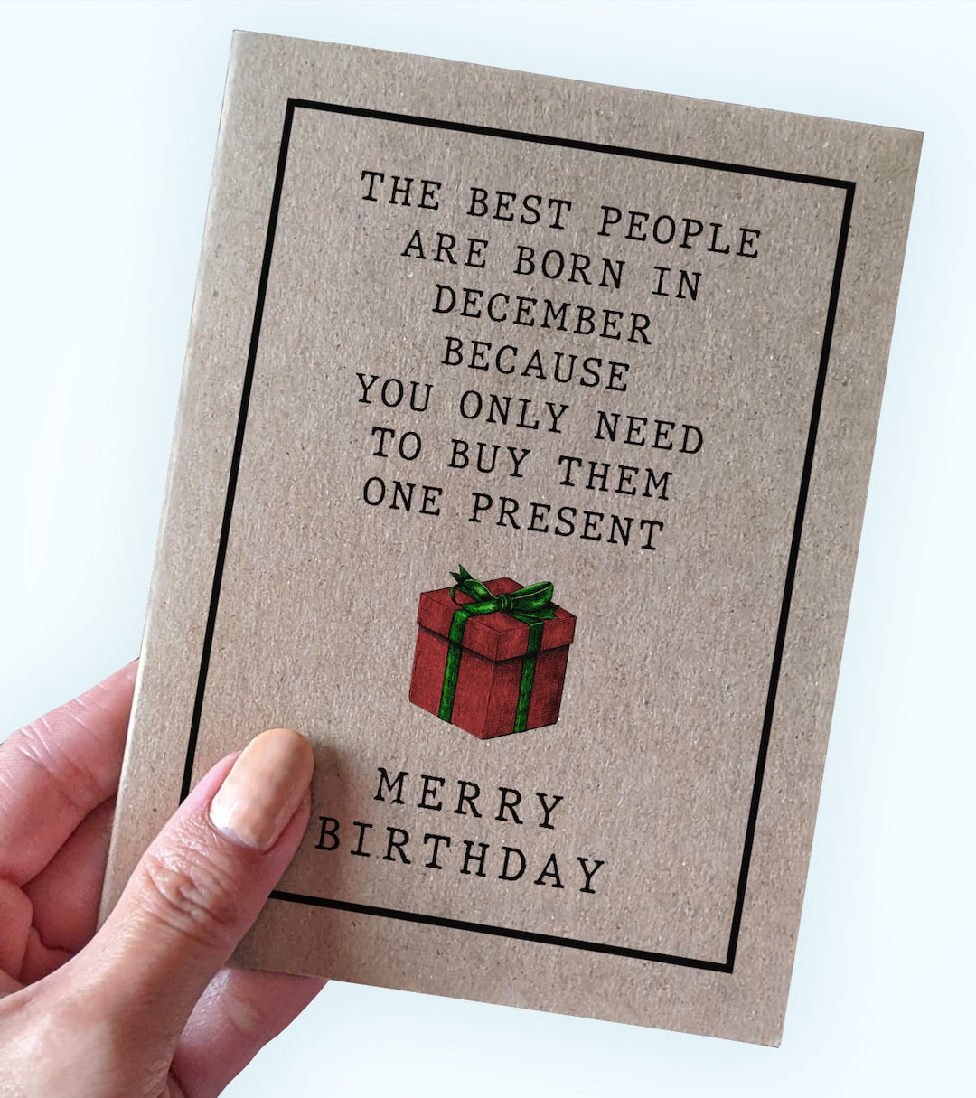 Funny December Birthday and Christmas Card - the Best People Are Born ...