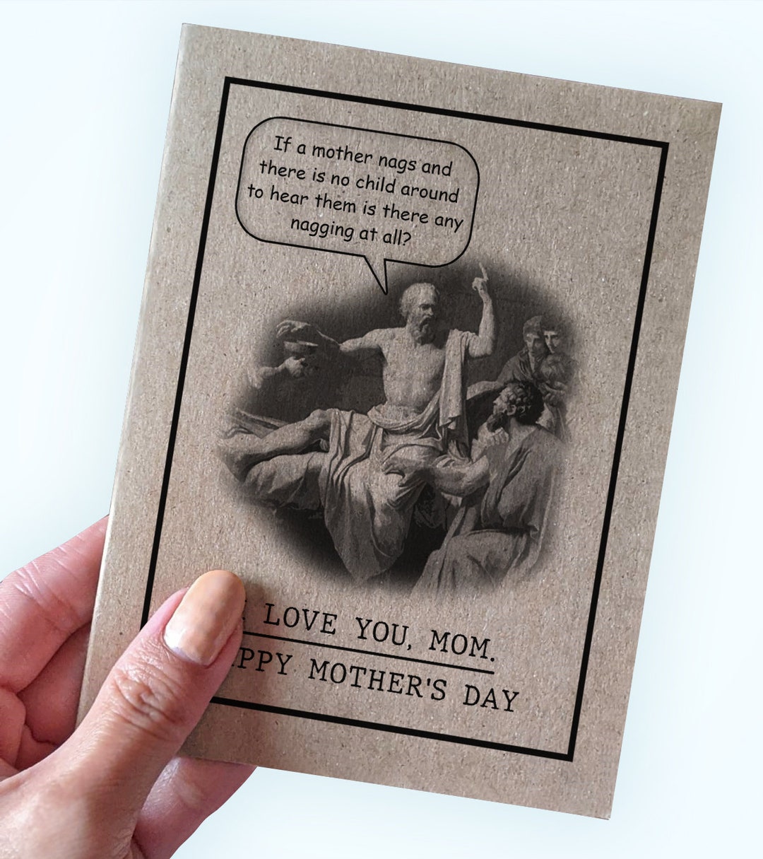 Funny Nagging Mom Philosophy Mother's Day Card Funny Mother's Day Card ...