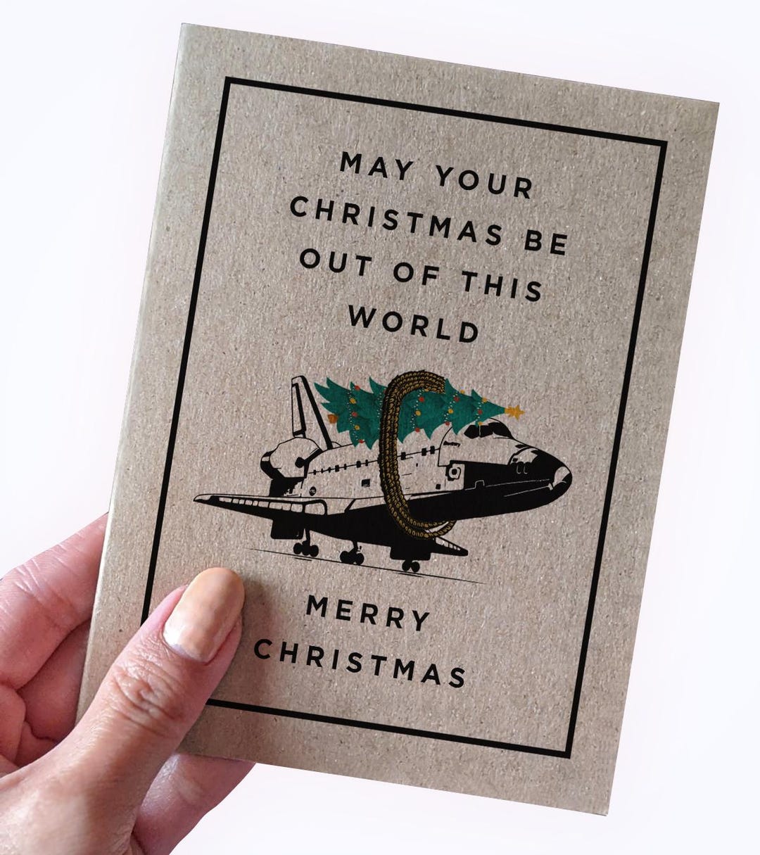 May Your Christmas Be Out of This World - Space Shuttle Christmas Card ...