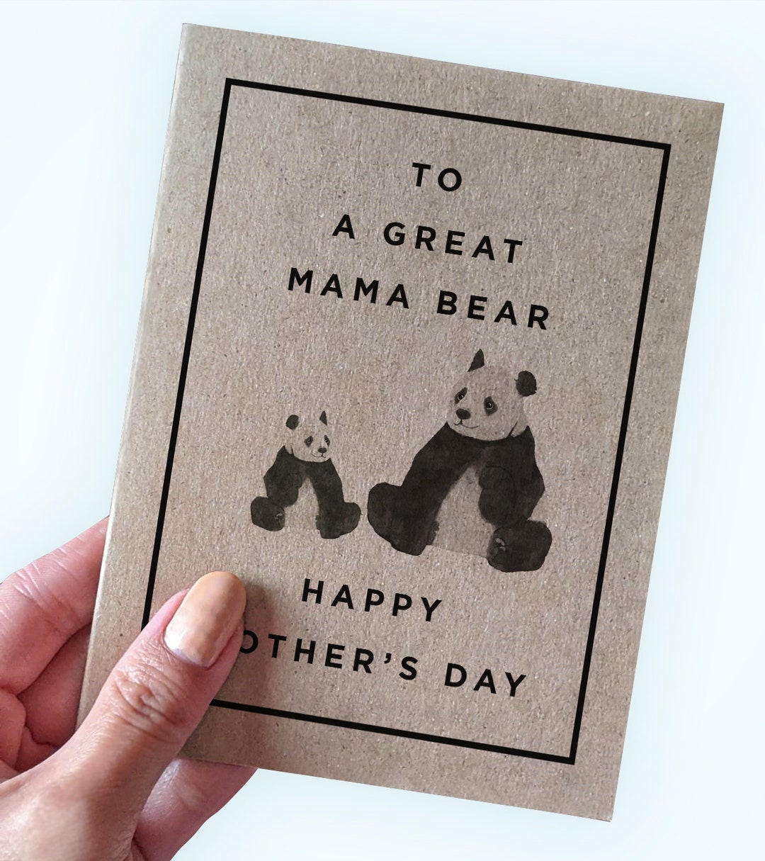 Mama Bear Mother's Day Card - to A Great Mama Bear - Happy Mother's Day ...