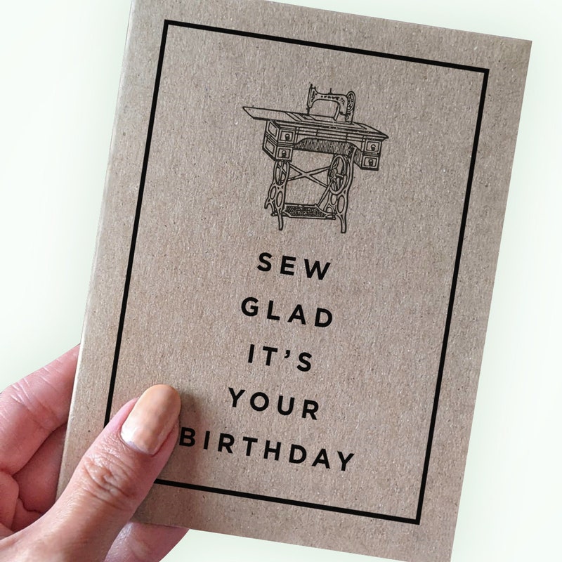 Sewing Birthday Card - Etsy