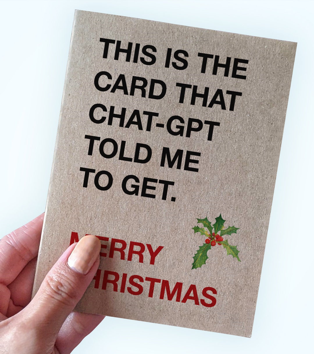 Funny Generative AI Christmas Card - This is the Card Chatgpt Told Me ...