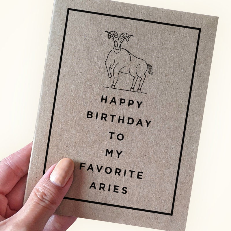 Aries Birthday Card - Etsy