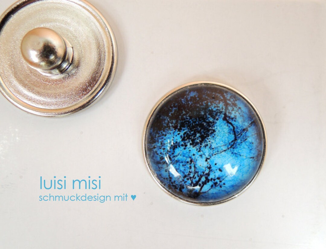 SNAP BUTTON Wonderful Blue Forest Sky, Button Blue Sky, Chunk Sky ...