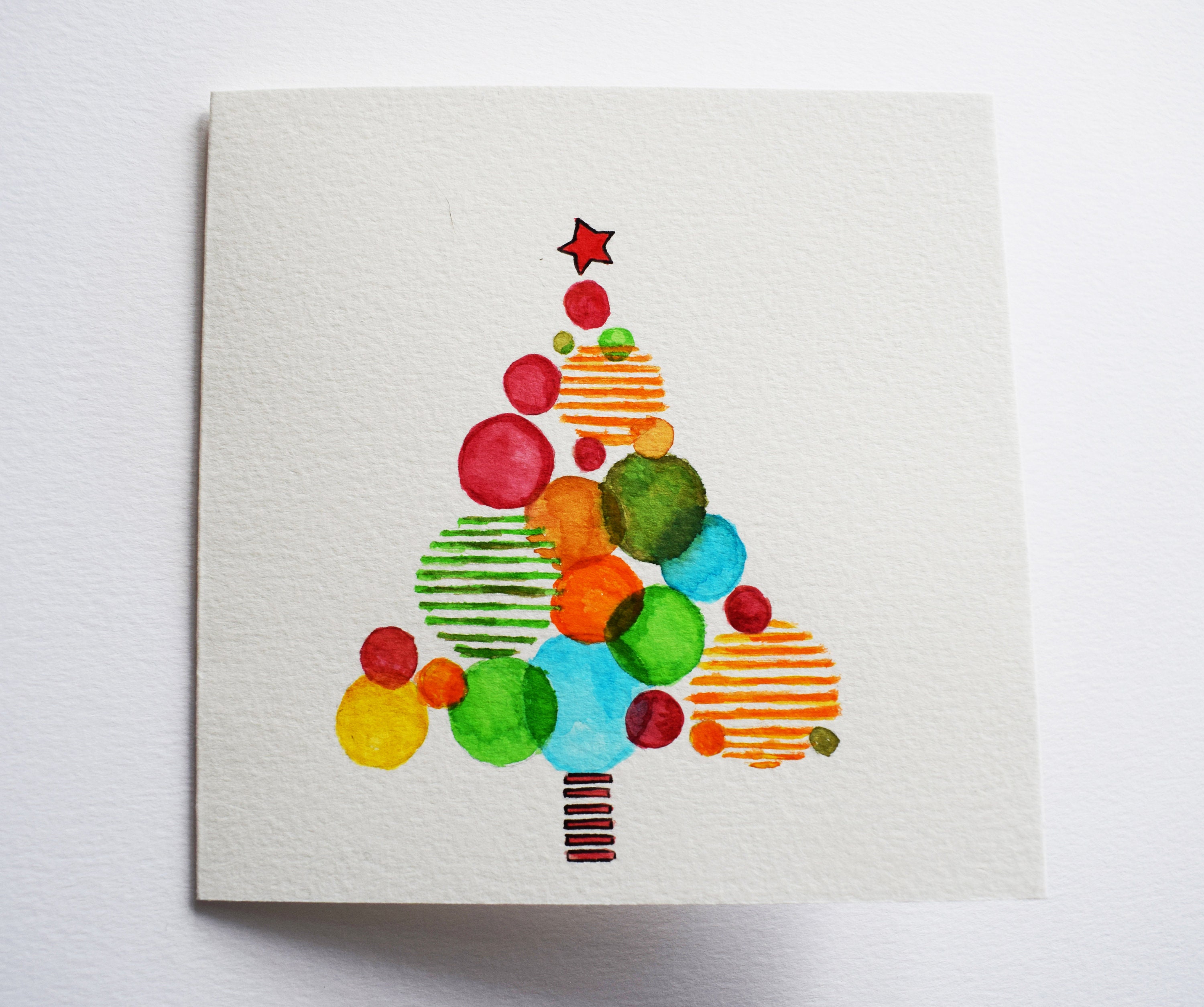 Original Hand Painted Watercolour Christmas Card Xmas Greeting Cards ...