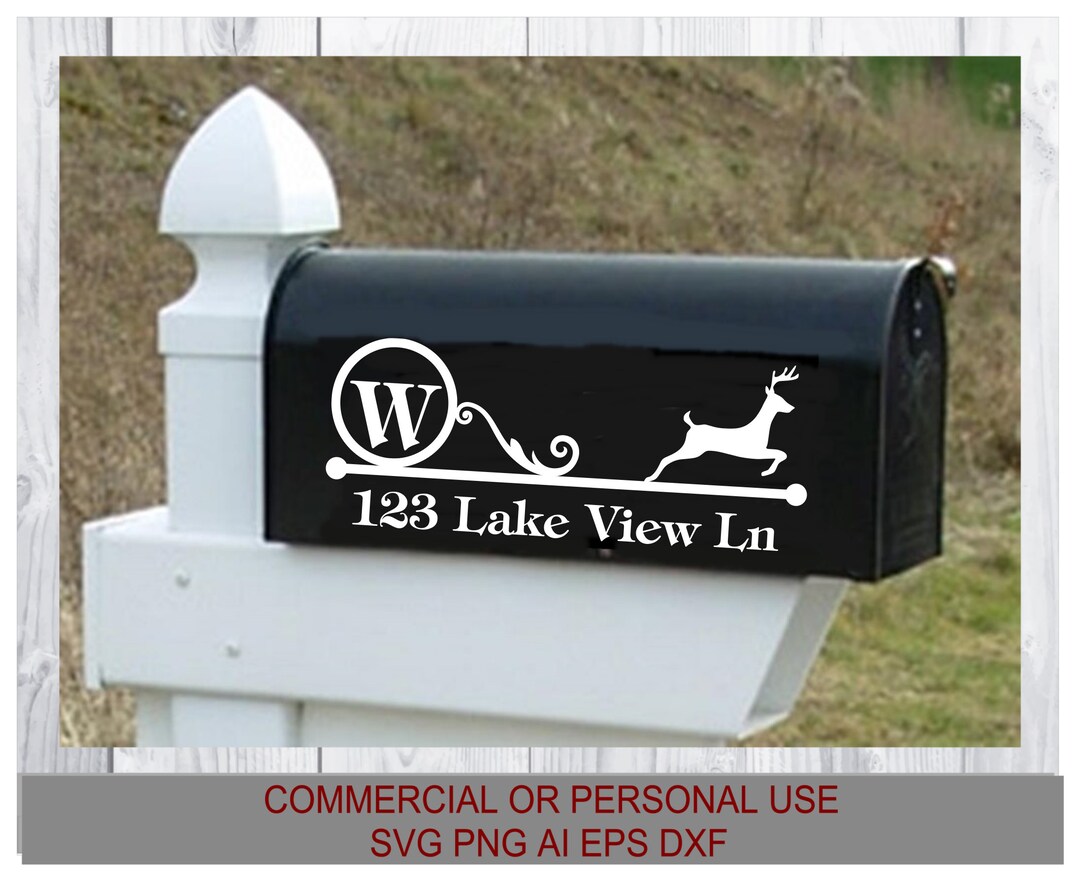 Mail Box Monogram, Deer Svg, Download Svg Png Ai Eps Dxf, Compatible ...