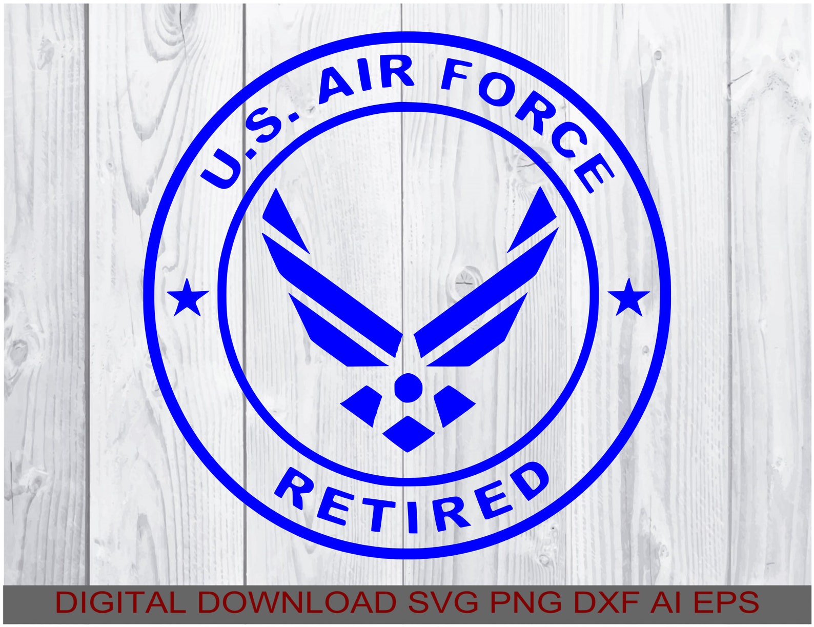 Air Force Retired Svg Digital Download Svg Png Ai Eps Dxf | Etsy