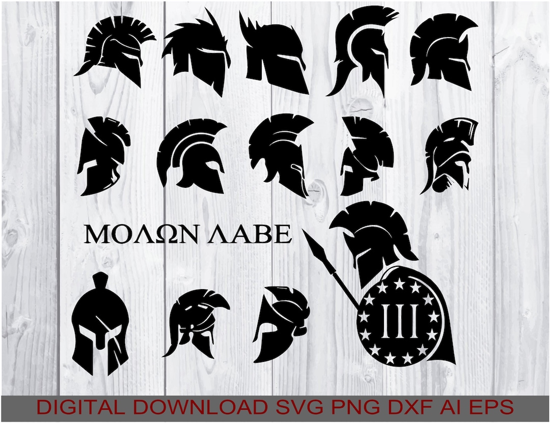 Spartan Pack Digital Download - Svg, Png, Ai, Eps and Dxf File Types ...