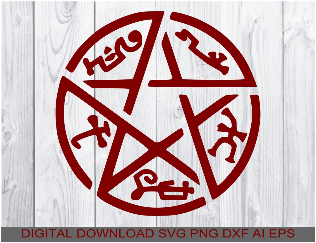 Supernatural Demon Trap, Decal Svg Download, Compatible All Cutters ...