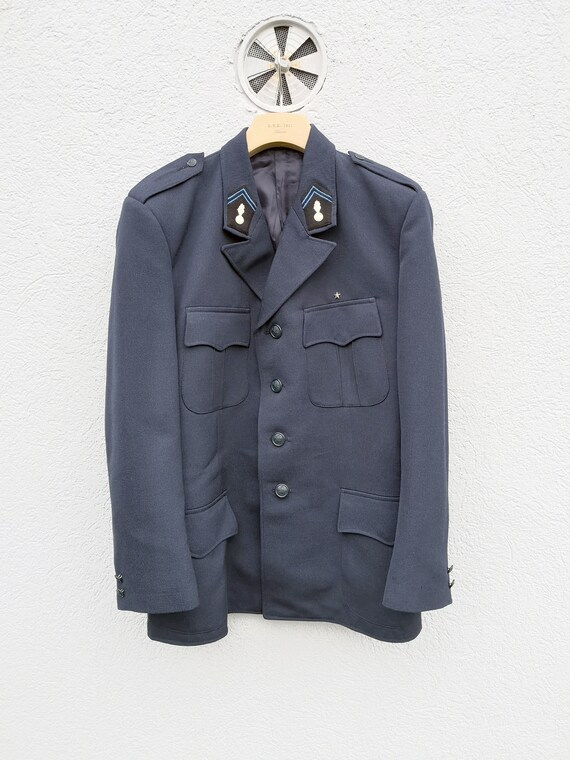 Vintage Swiss Uniform Jacket - Dark Blue Military … - Gem