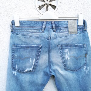 Diesel Industry Mod. Belther Jeans - Blue Distressed Denim , Men's Size ...