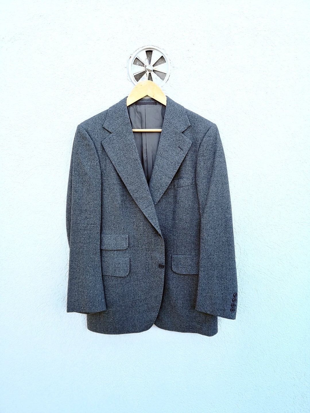 Vintage ESSGE Grey Wool Sport Coat Winter Autumn Suit Jacket Made in ...