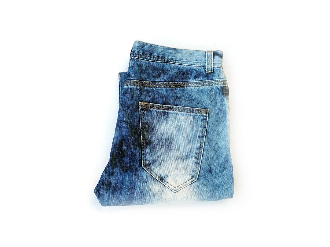 Y2k Distressed Cyberpunk Jeans - Bleached Acid Washed Denim - Etsy