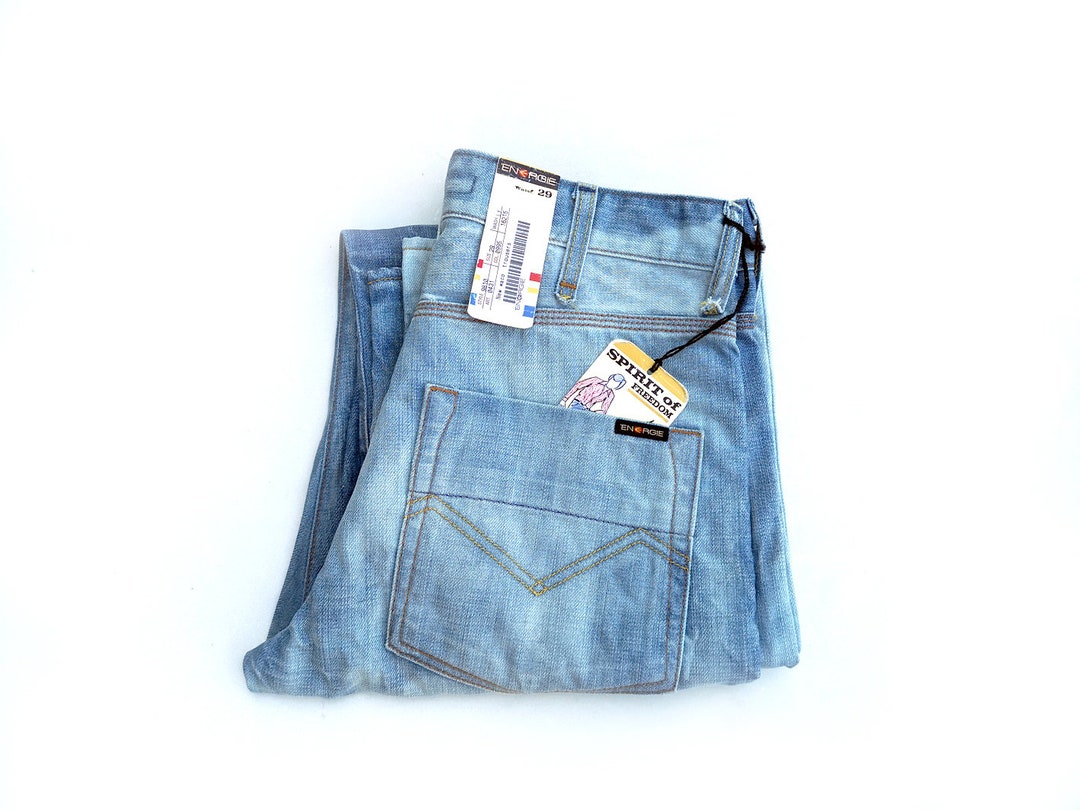 Rare Deadstock Vintage Energie Jeans Men's W29 L34 - Crinkle Distressed ...