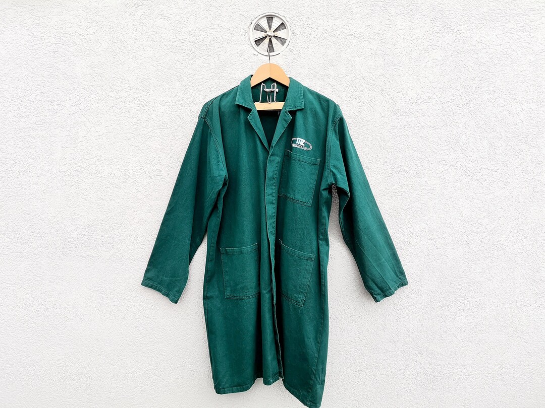 Vintage 80s Green Workwear Coat Men's Size 54/large Sanfor Overcoat ...