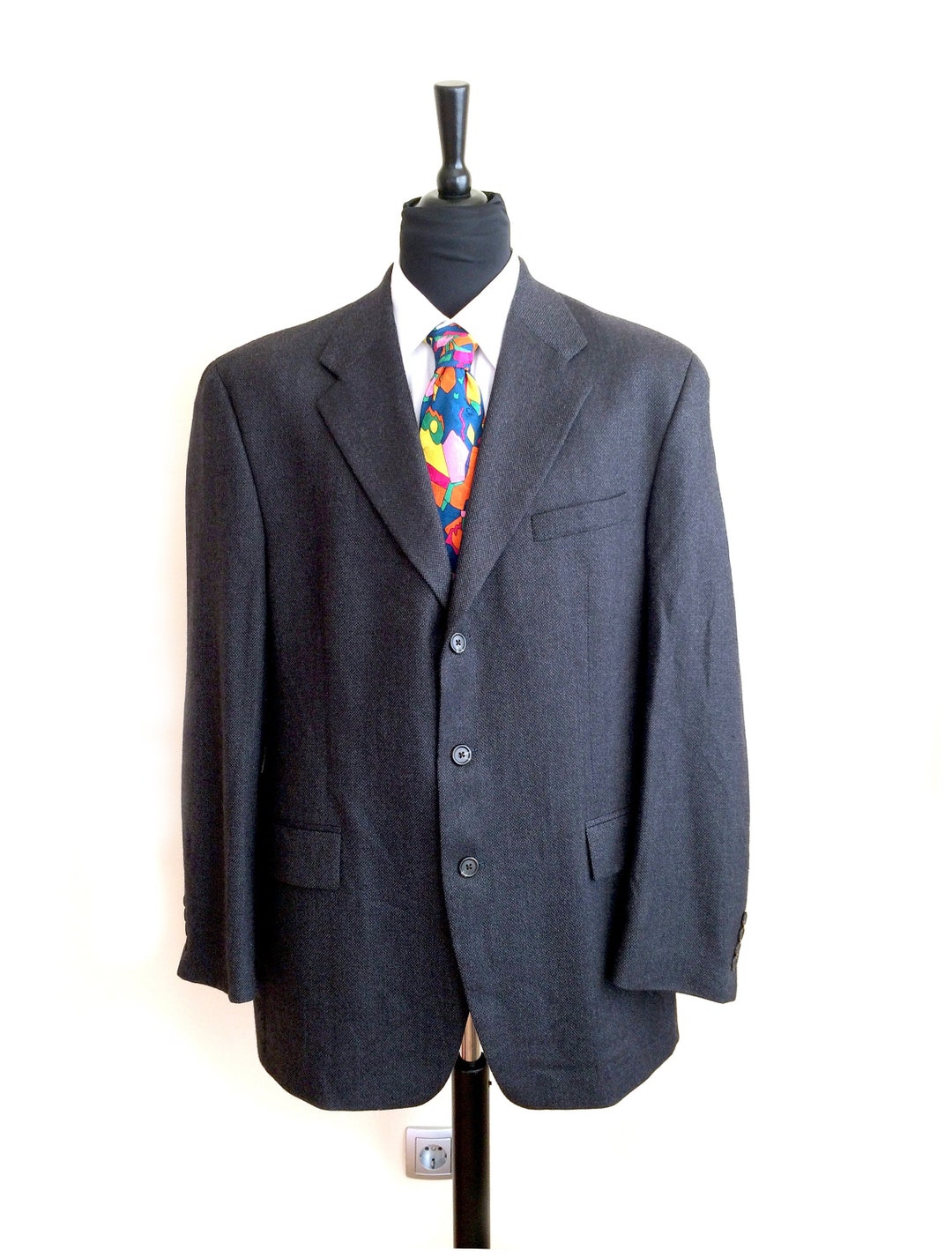 Vintage Grey Wool Sport Coat - CHAPS RALPH LAUREN - Mens Size 44T - Etsy