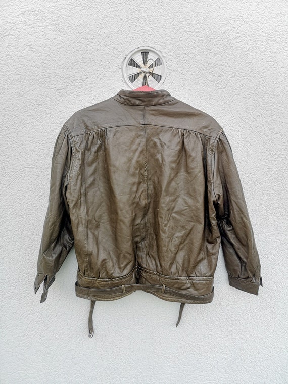 Old-School Vintage 80s Men's Leather Bomber Jacket | … - Gem